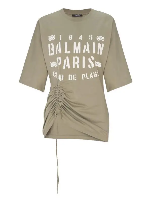 Balmain Paris Printed Cotton T-shirt - Green