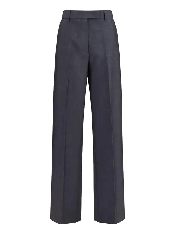 Miu Miu Wide Leg Wool Blend Pants - Multicolor