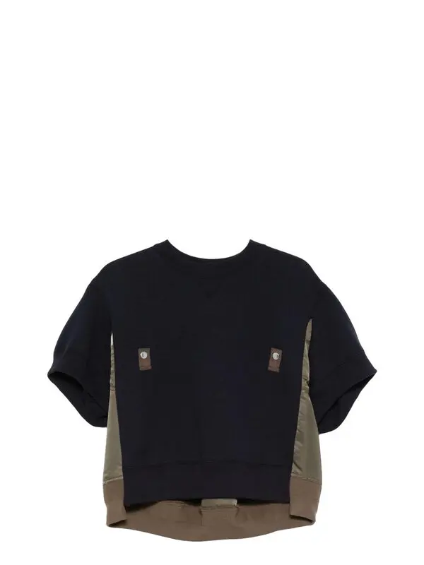 Sacai Cotton Blend Sweater With Appliqué Detailing - Multicolor