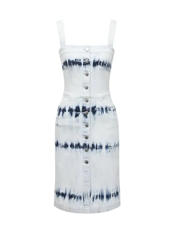 Stella McCartney Sleeveless Button-front Denim Dress - Blue