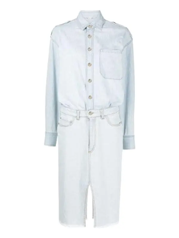 Stella McCartney Denim Shirt Dress - Blue