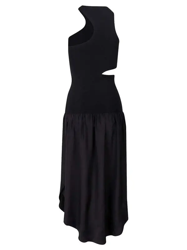Stella McCartney Silk Cut-out Maxi Dress - Black