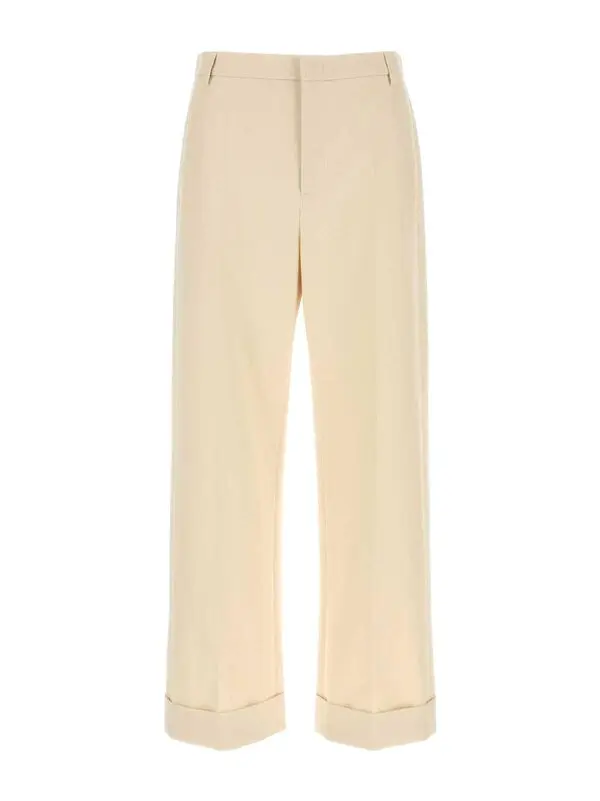 Valentino Garavani Melange Cotton Pant - White