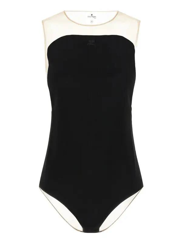 COURREGES Courrèges Illusion Sunshield Bodysuit - Black