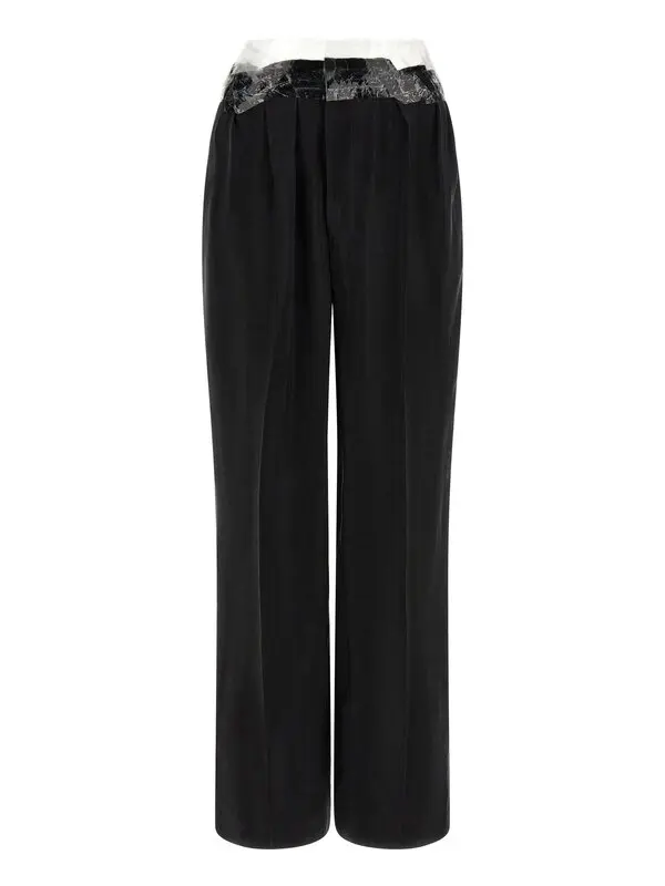 MAISON MARGIELA Taped Fluid Cupro Pants - Black