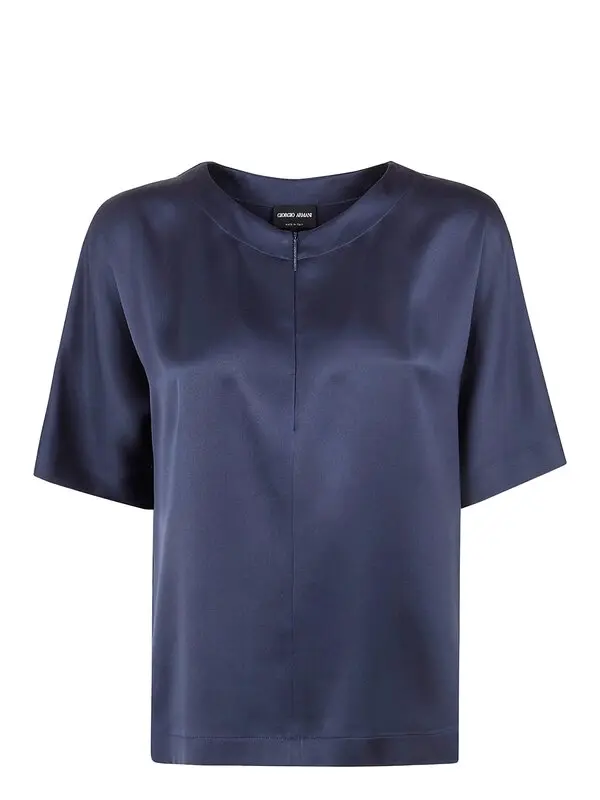 Giorgio Armani Silk Shirt - Blue