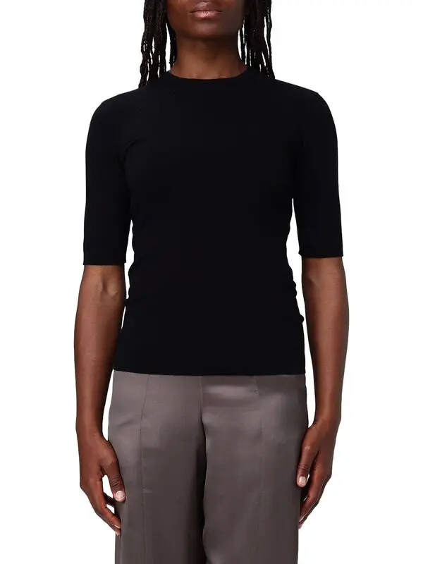 Max Mara Ribbed Knit Pullover - Black