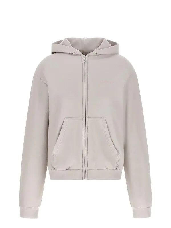 Balenciaga Cotton Zip-up Hooded Sweatshirt - Multicolor