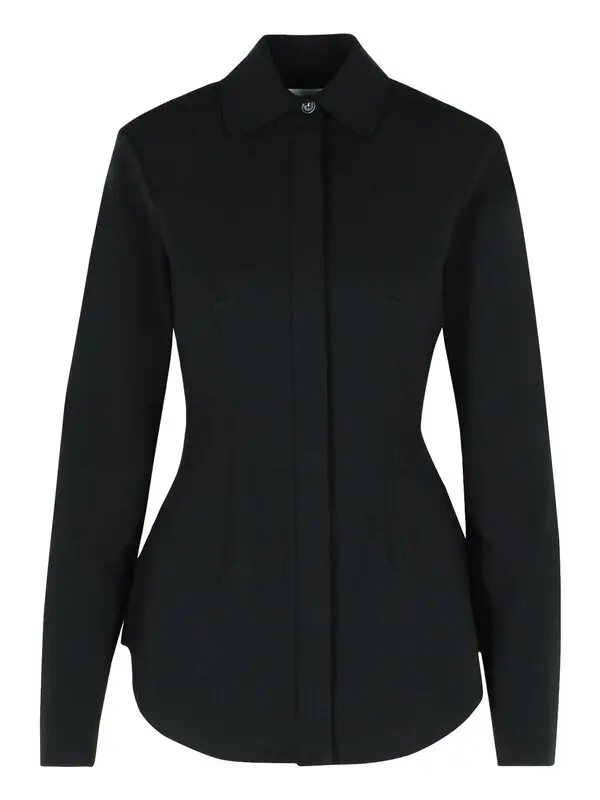 Sportmax Baffo Viscose Knit Shirt - Black