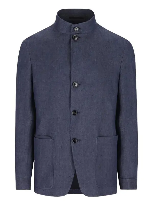 Zegna Jackets Shirt Jackets - Blue