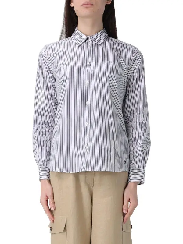 Max Mara Striped Cotton Shirt - Blue