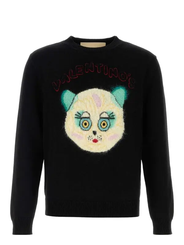 Valentino Garavani Crew Neck Sweater - Black