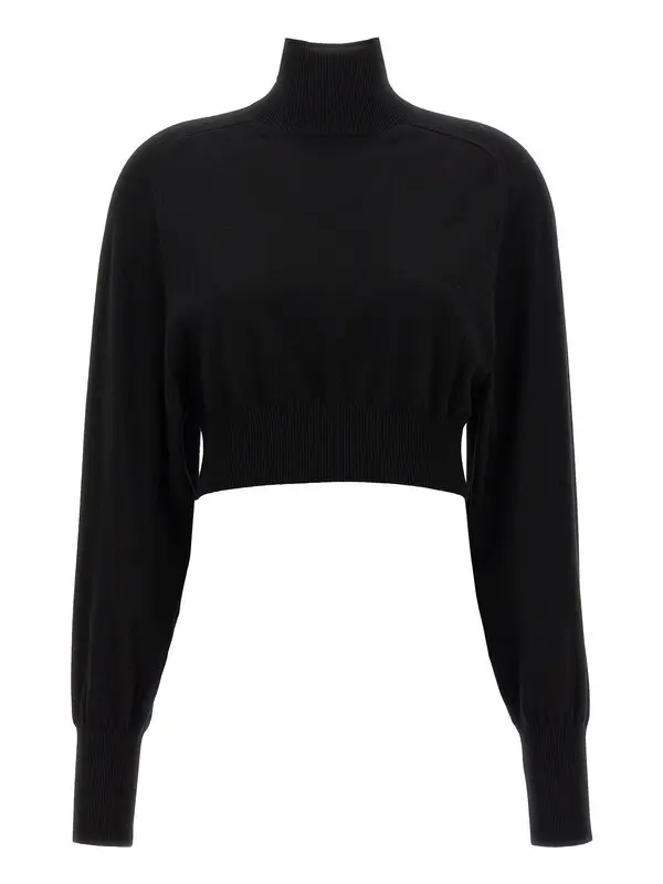 Sportmax Ululato" Wool Turtleneck Sweater - Black