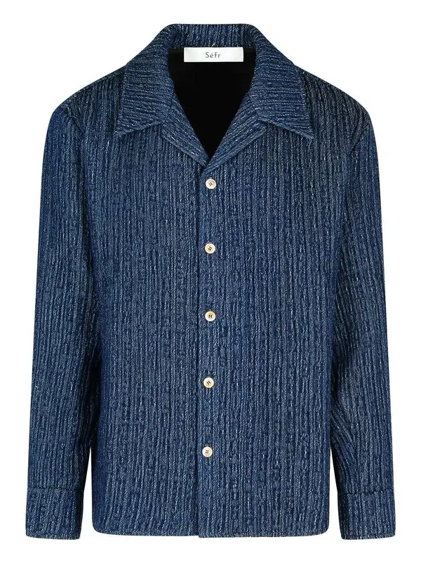 Séfr Wes' Cotton Shirt - Blue
