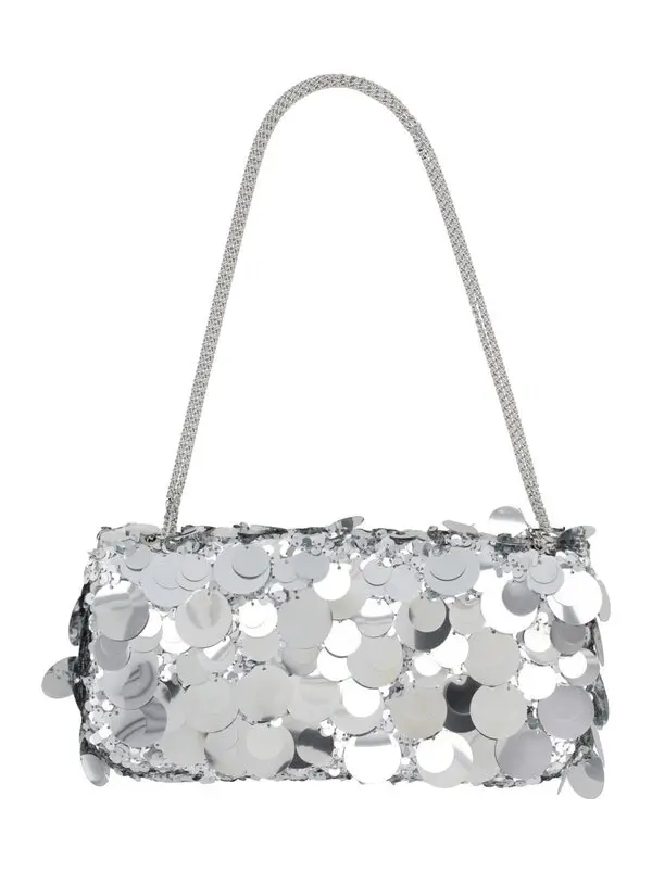 Rabanne Sparkle Baguette Bag - Silver