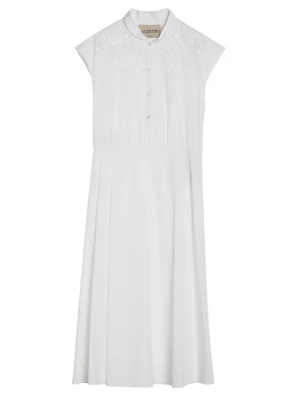 Valentino Garavani Midi Dress With Sangallo Embroidery - White