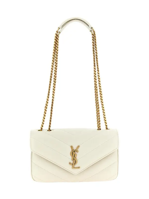 Saint Laurent Loulou Small Shoulder Bag - Cream
