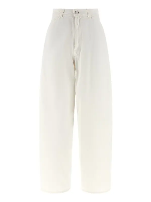 LEMAIRE Wide Leg Denim Pants - White