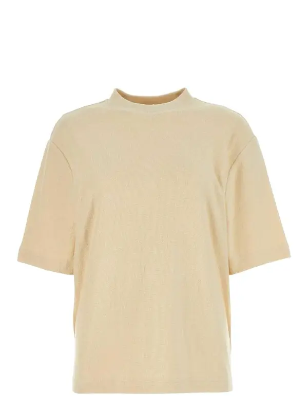 Burberry Cream Terry Fabric Oversize T-shirt - Yellow