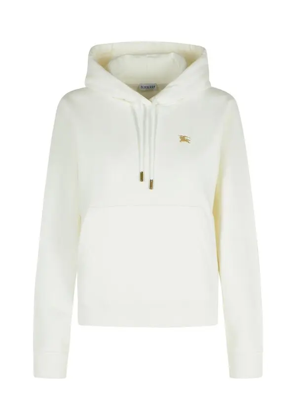Burberry Harriet Cotton Sweatshirt With Embroidered Detail - Cream