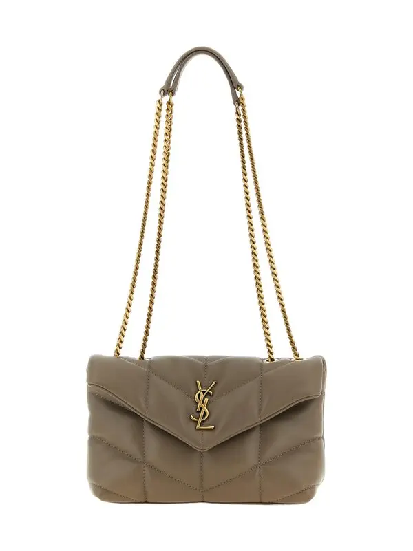 Saint Laurent Puffer Toy Shoulder Bag - Brown