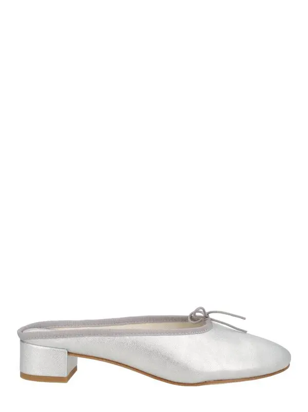Repetto Camille Ballerina Mule With 3 Cm Heel - Silver