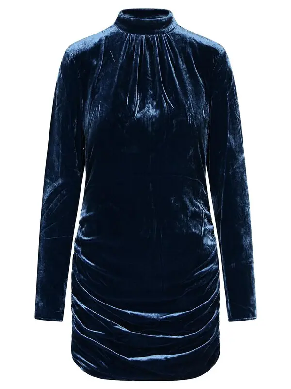 ROTATE BY BIRGER CHRISTENSEN Vilma Dress In Silk Blend - Blue