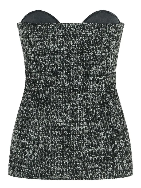 DIESEL® Two-tone Wool Blend Corset Top - Gray