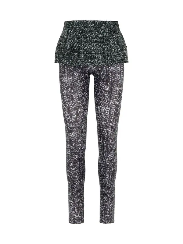 DIESEL® Two-tone Polyester Blend Leggings - Gray