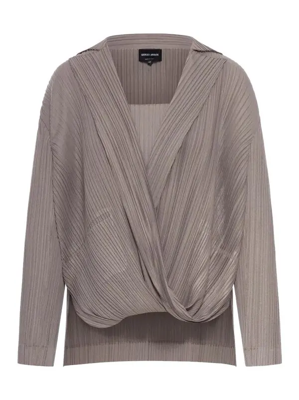 Giorgio Armani Plissé Twin Set - Gray