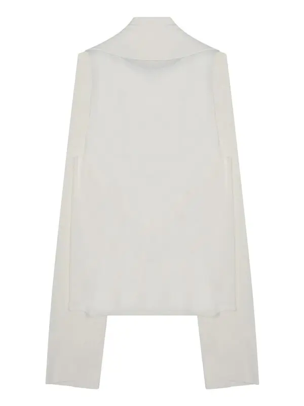 Alberta Ferretti Top In Chiffon - White