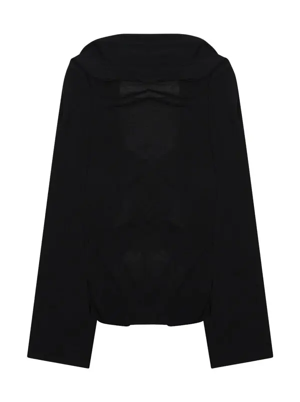 Alberta Ferretti Chiffon Top - Black