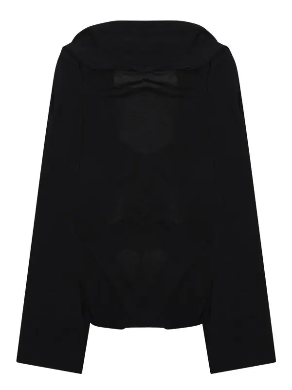 Alberta Ferretti Chiffon Top - Black