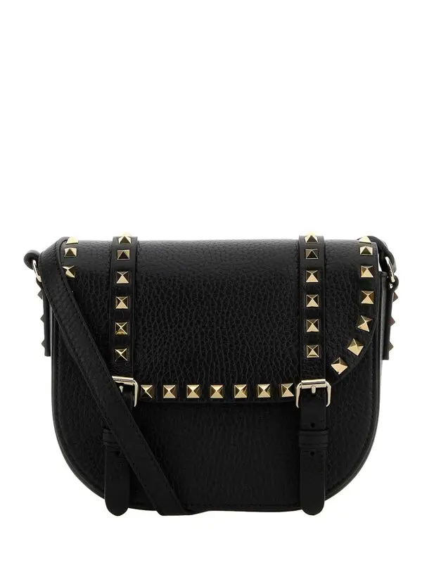 Valentino Garavani Leather Rockstud Crossbody Bag - Black
