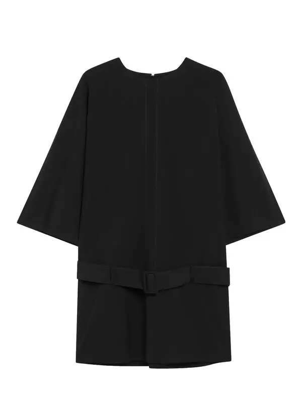 MAISON MARGIELA Wool-blend Mini Dress With Belt - Black