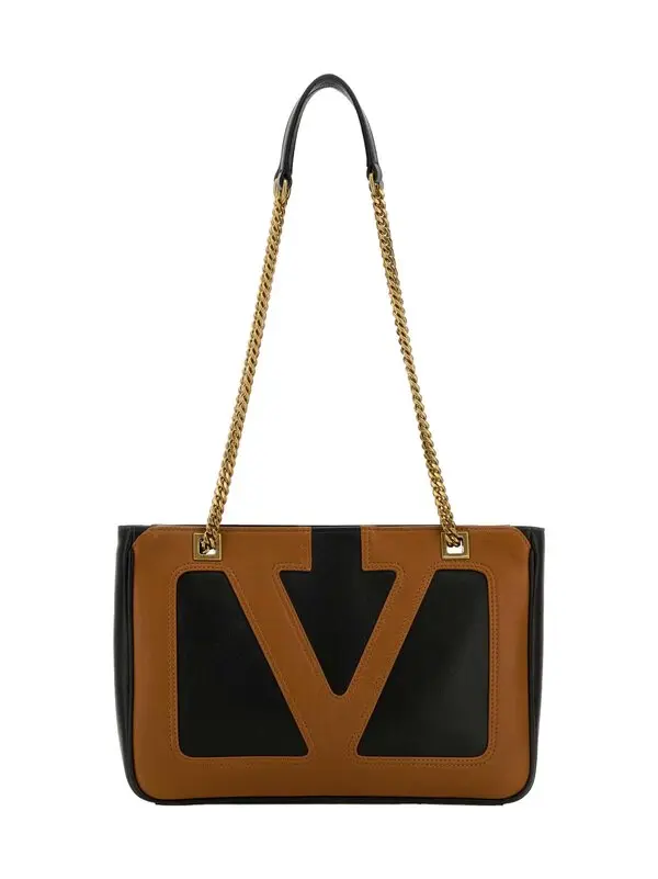 Valentino Garavani Small Viva Superstar Shoulder Bag In Nappa Leather - Black