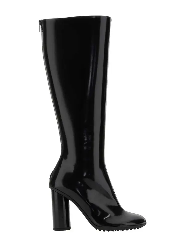 Bottega Veneta Leather High Heel Boots - Black