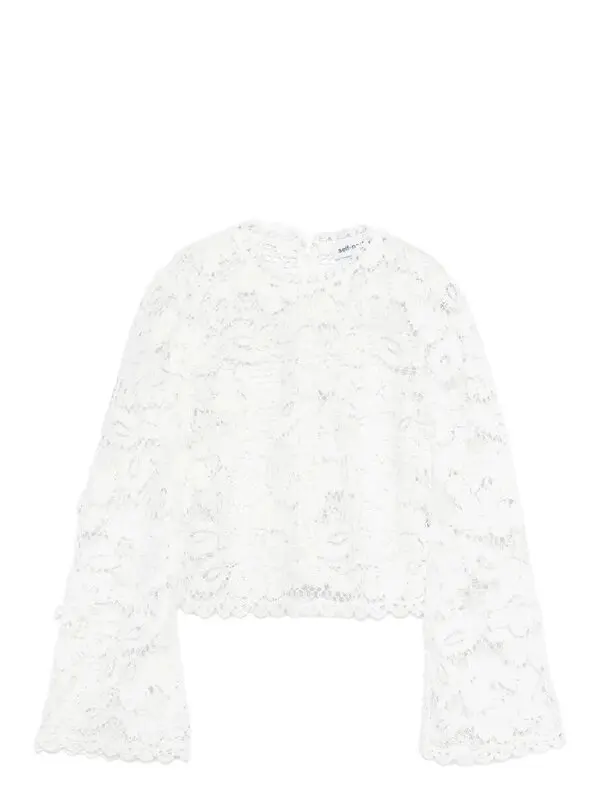 SELF-PORTRAIT Crochet Lace Top - Multicolor