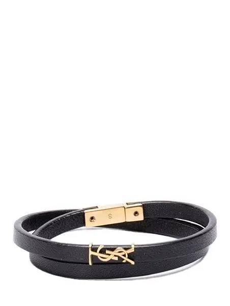 Saint Laurent Cassandre Double Wrap Bracelet - Multicolor