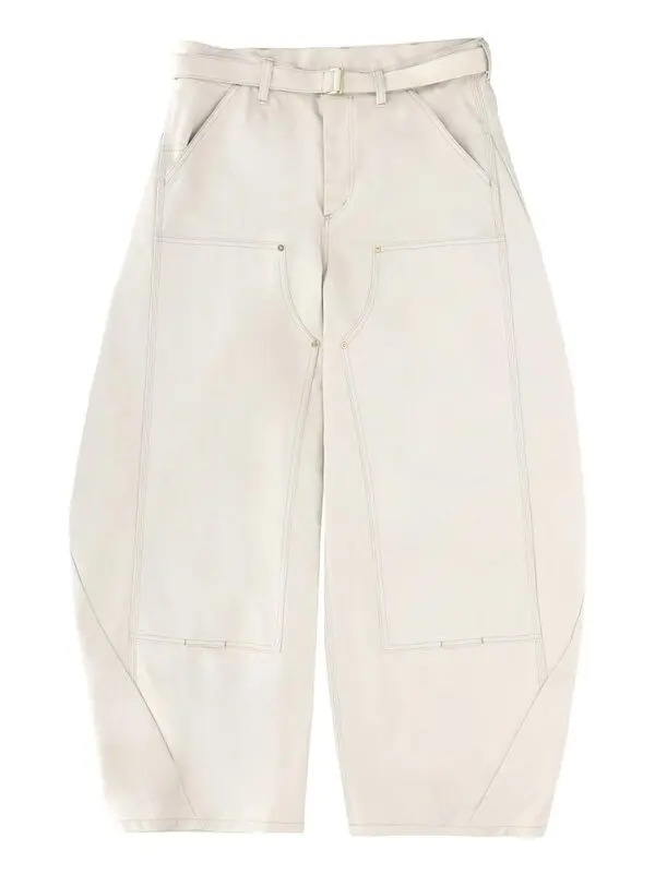 SACAI X CARHARTT WIP Wide Leg Duck Pants - Cream