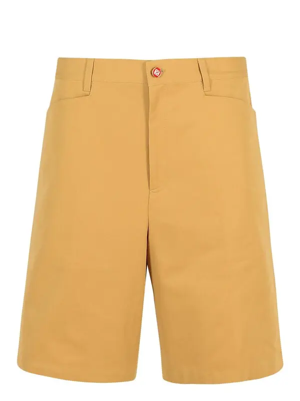 Casablanca Bermuda Shorts With Logo Detail - Cream