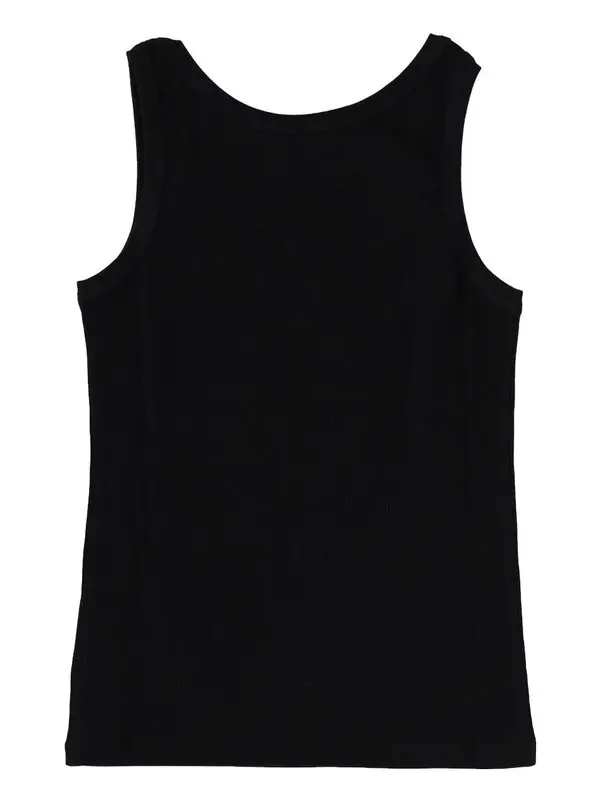 Versace Tank Top With Logo Detail - Black