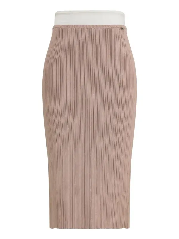DIESEL® M-zinia Ribbed Knit Midi Skirt - Pink