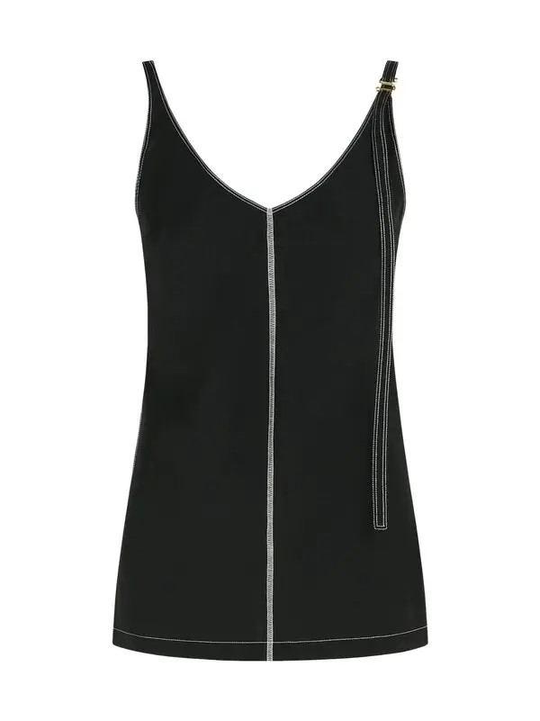 Sportmax Viscosa Tank Top - Black