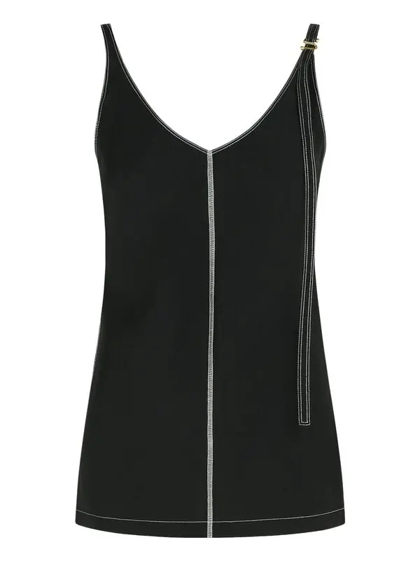 Sportmax Viscosa Tank Top - Black