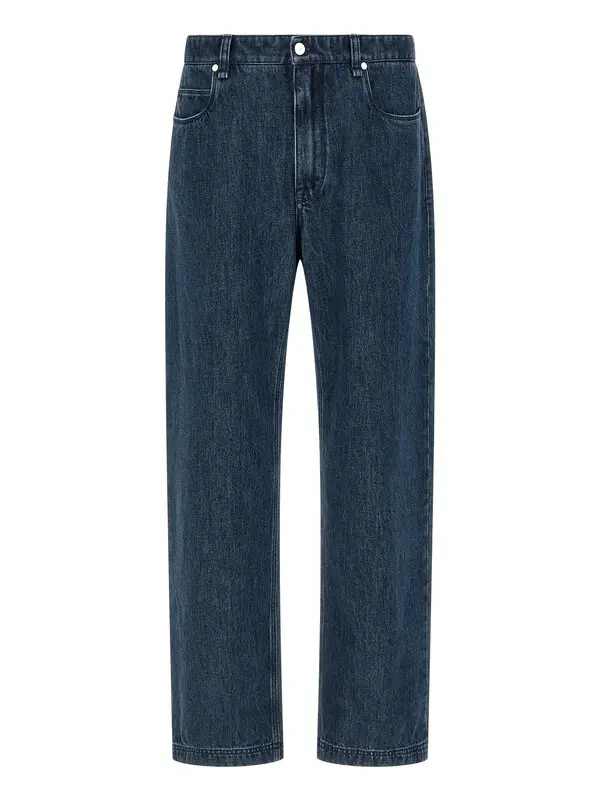 Fendi Ff Print Inner High Waist Flare Leg Jeans - Blue