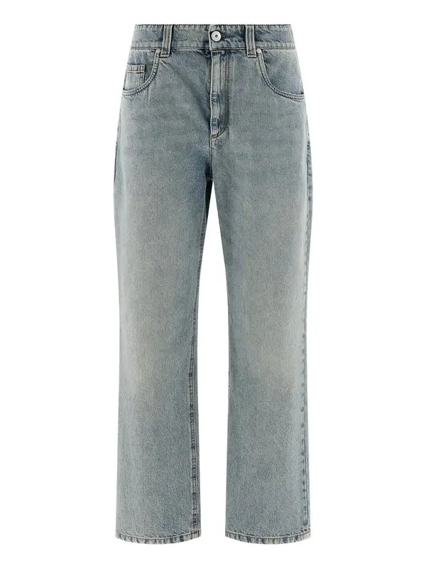 Brunello Cucinelli Retro" Jeans With Monile Detail - Blue