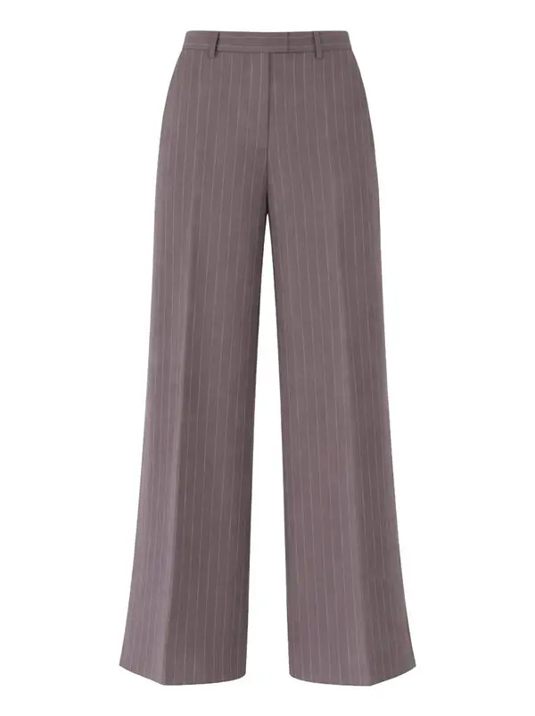 Dries Van Noten Wool Blend Pinstriped Wide-leg Trousers - Multicolor