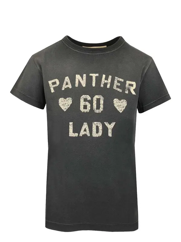 Valentino Garavani Panther Print Cotton T-shirt - Black