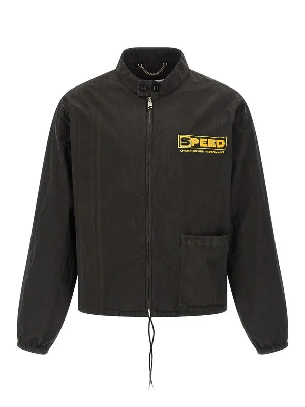 MAISON MARGIELA Vintage Graphic Print Zip-up Track Jacket - Gray
